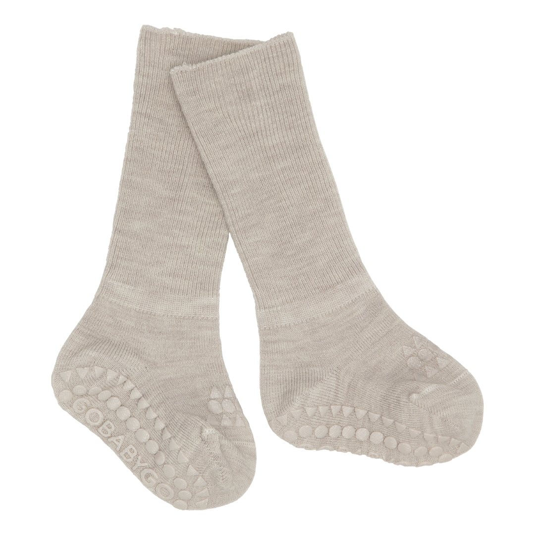 Non-Slip Grip Socks - Merino Wool - Sand